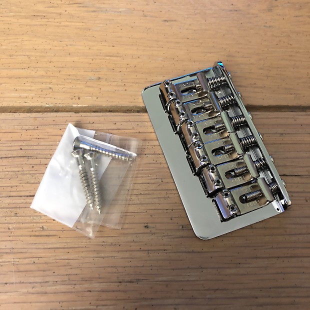 Fender Hardtail Bridge Modern 2-3/16" String Spacing Chrome | Reverb