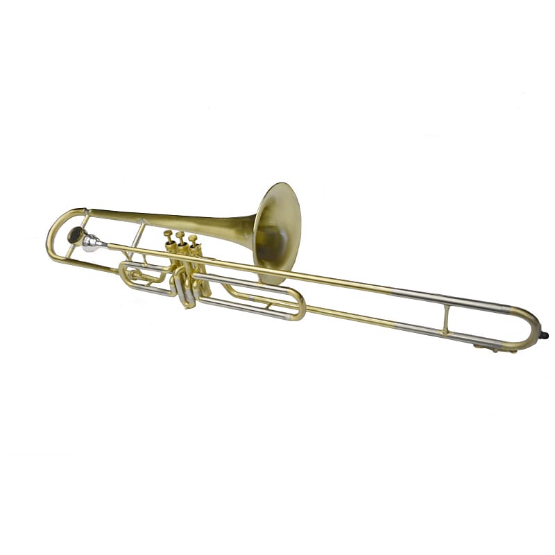 Schiller American Heritage Bb Valve Trombone – Brushed Gold | Reverb