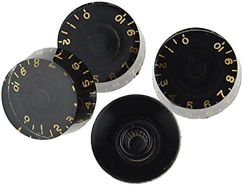 4X Black Guitar Speed Control Knobs Tone Volume Knobs Pots | Reverb