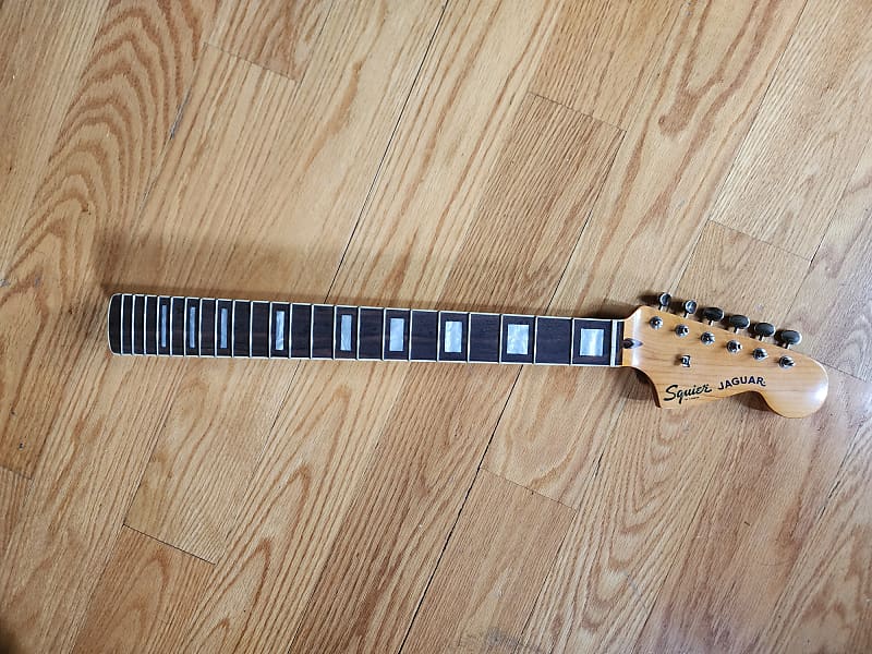 Squier Classic Vibe 70s Jaguar Neck Block Inlays & Binding - | Reverb