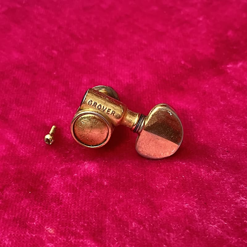 1960's Grover Patent Pend USA Gold Guitar Tuner Single Tuning | Reverb