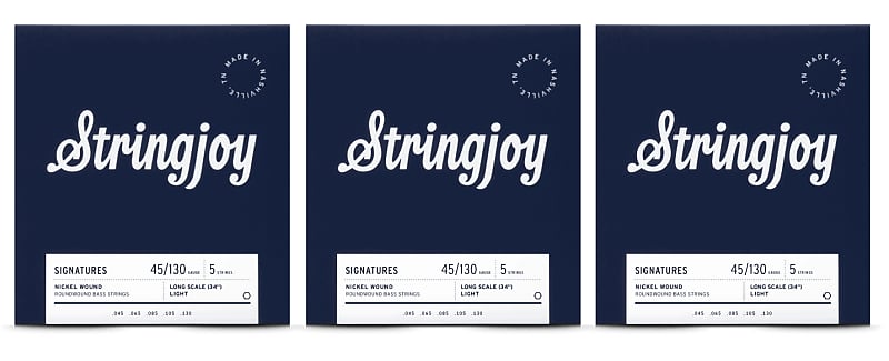 Stringjoy BA45130LS Signatures 5-String Bass Guitar String | Reverb