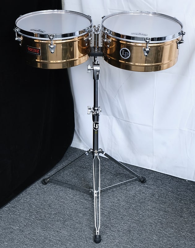 LP Pair Prestige Brass Timbales 14' & 15" | Reverb