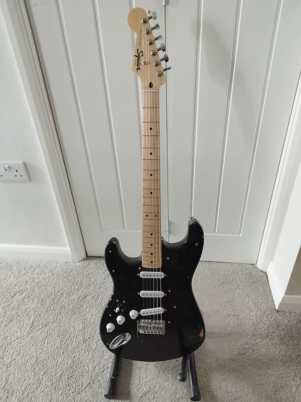 Left Handed Lefty David Gilmour Black Strat Tribute | Reverb