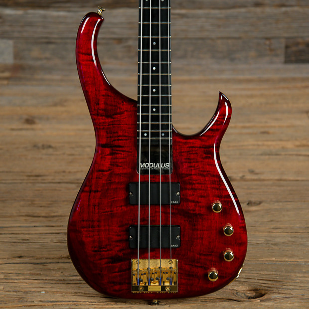 Modulus Quantum 4 Transparent Red 1993 w/GB USED (Serial | Reverb