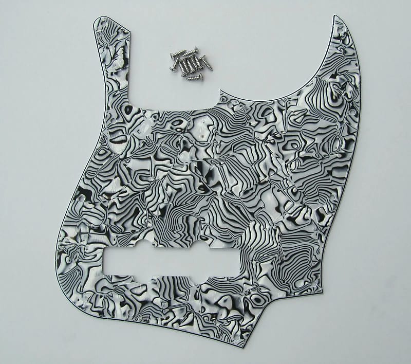 Zebra Strip 5 String Jazz Bass Style Pickguard | Reverb