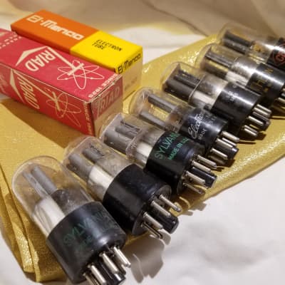 2 Vintage Sylvania 6AB4/EC92 Single Triode VHF Tube Valve- | Reverb