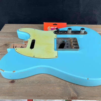Real Life Relics Nitro Tele® Telecaster® Body Aged Sonic Blue | Reverb