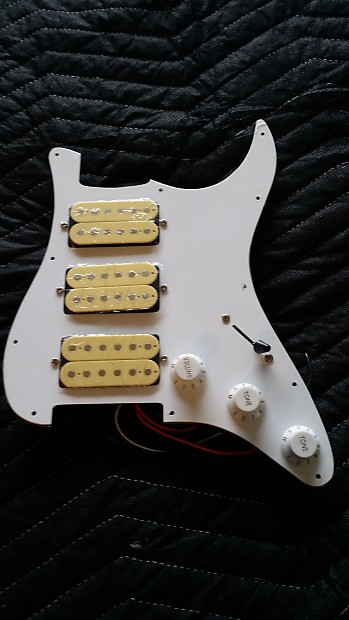 Loaded Stratocaster Pickguard HHH - White / Cream | Reverb