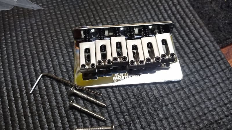 Wilkinson Chrome Fixed Hardtail String Thru Bridge Tailpiece | Reverb