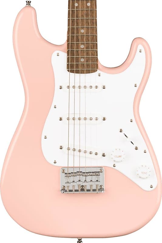Fender Squier Mini Stratocaster Electric Guitar - Shell Pink | Reverb