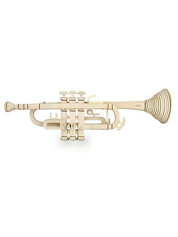 Woodcraft Build Your Own Wooden Miniature Trumpet | Reverb