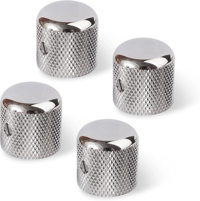 Golden Age Dome Knob, Chrome, 1/4" shaft - 4 pack | Reverb