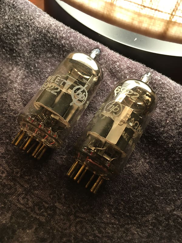 2 matched Amperex 6922 / HP gold pin hifi audio tubes, | Reverb