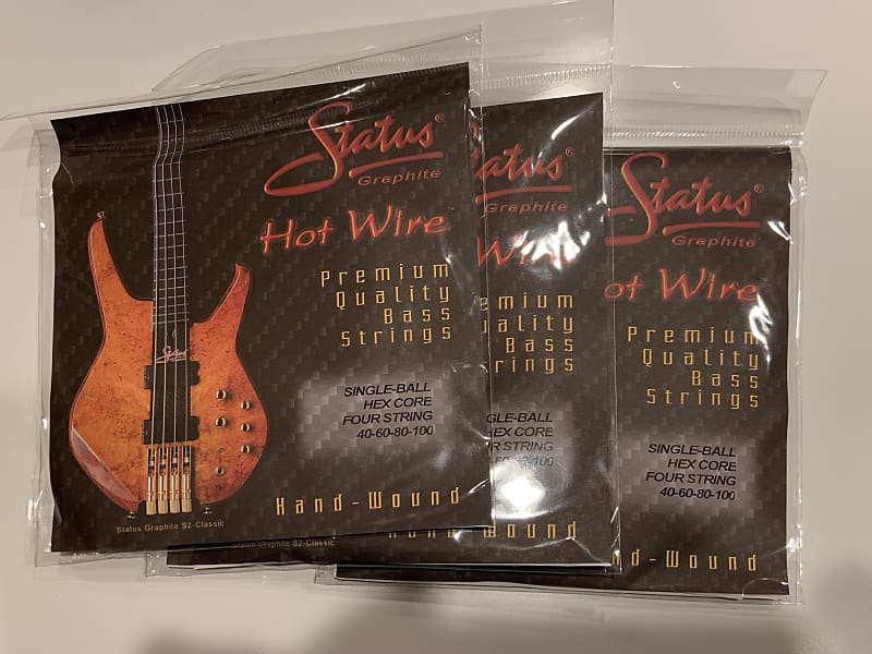 3 sets of Status Hot Wire bass strings (40-100) - NEW | Reverb