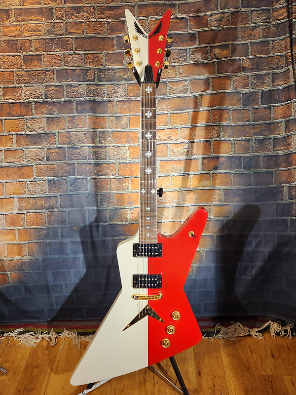 Dean 2009 USA Z Custom Shop Red/White With SKB Hard Case - | Reverb