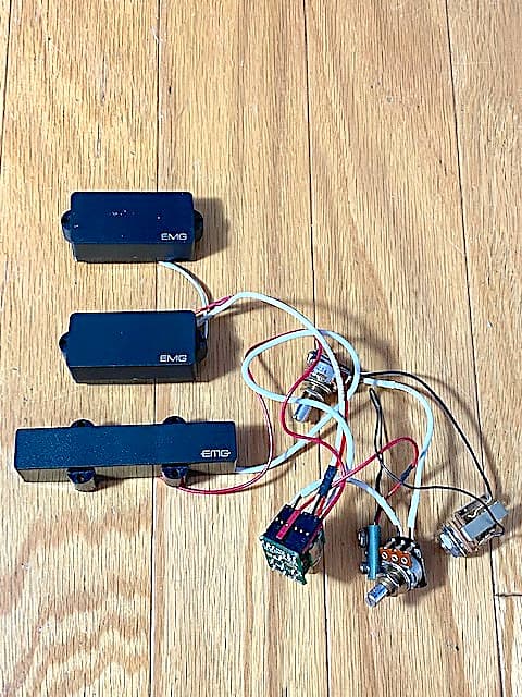 EMG P & EMG LJ Complete Active Pickup Set w/ Preamp & | Reverb