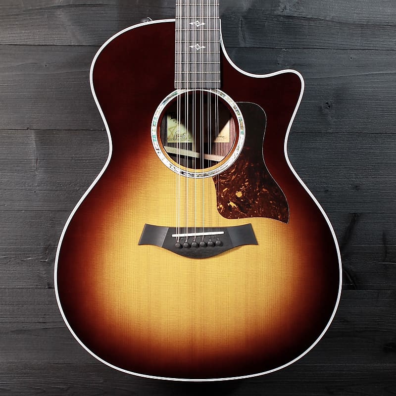 Taylor 454ce-SB 12-String Sunburst Acoustic-Electric Guitar | Reverb