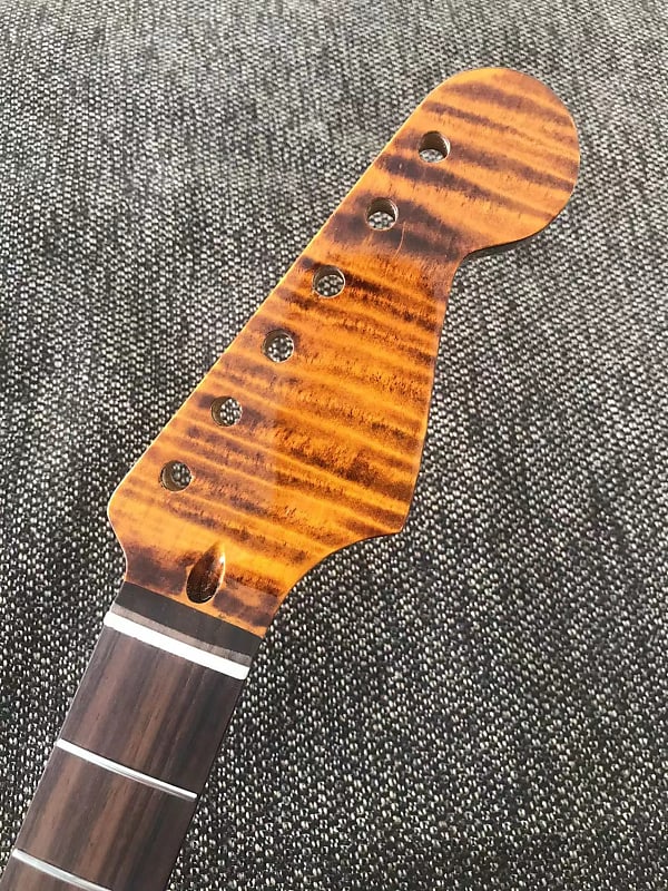 Flamed Maple Stratocaster Guitar Neck With Rosewood | Reverb Australia