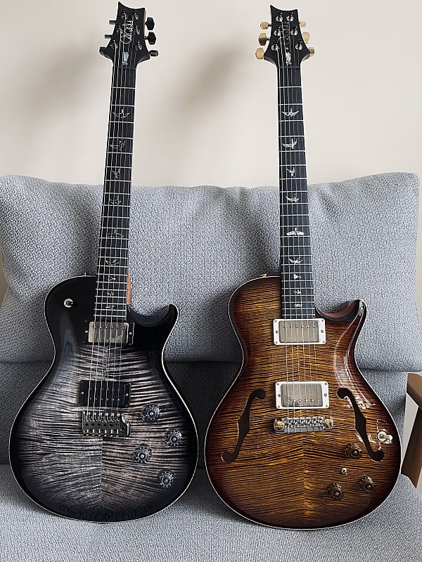 2020 PRS Hollowbody II Singlecut Piezo - Artist - Ebony - | Reverb