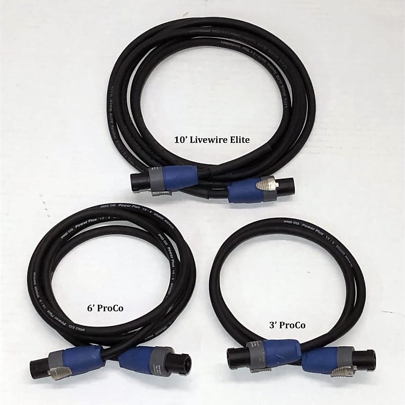 ProCo and Livewire Speaker Cable Package - (3) Cables - 3', | Reverb