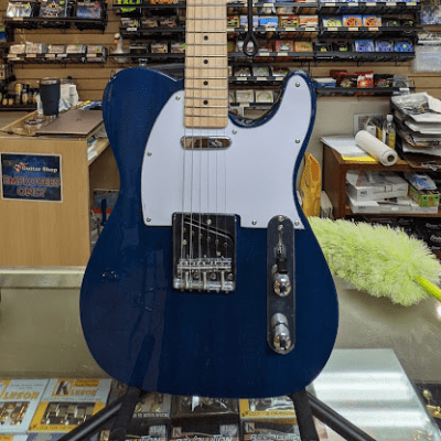 Stadium Trans Blue Tele Style solid body guitar NY-9401BL | Reverb