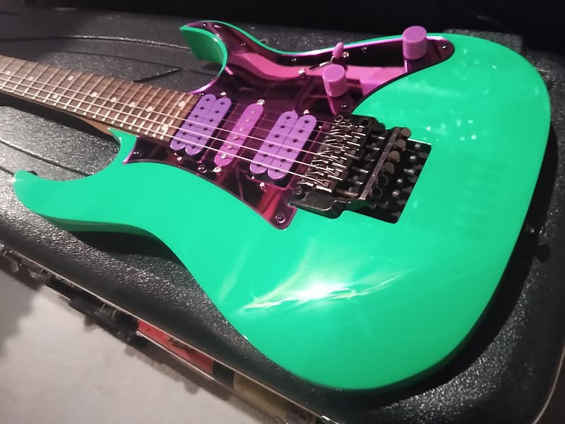 Ibanez RG550 RG570 Custom Purple Neon Green | Reverb Australia