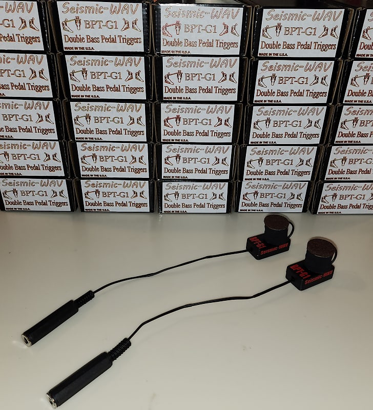 2pcs Seismic-WAV BPT-G1 Double Bass Drum Pedal 27mm Piezo | Reverb