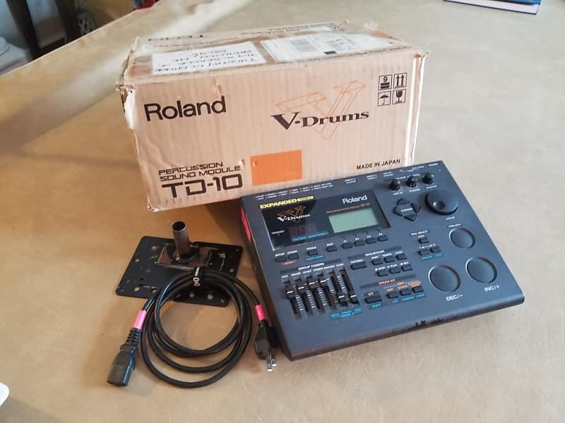 Roland TD-10 V-Drum Module + TDW-1 Expanded Card Gray | Reverb