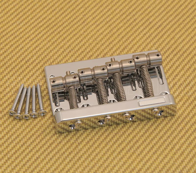 BB-0356-009 Gotoh 201 Chrome Titanium Saddle Bass Bridge | Reverb