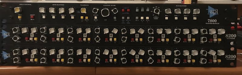 API 2 x 8200 (16 analog channel mixer) + 7800 Master module | Reverb