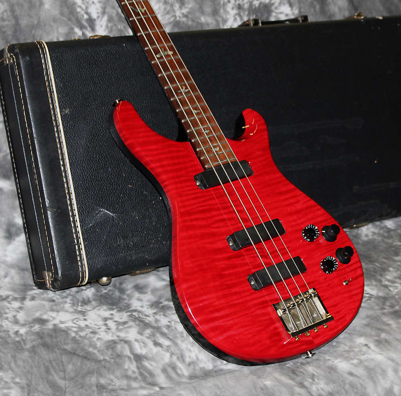 "ON HOLD" 1988 PRS - Bass 4 - Scarlet | Reverb