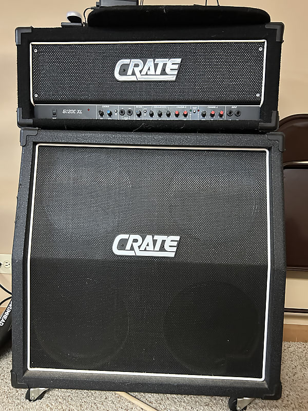 Crate G120CXL 1990? - with 4x12 Celestion cabinet Black | Reverb