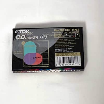 TDK CD Power High Bias 110 Blank Audio Cassette Tape - Sealed | Reverb