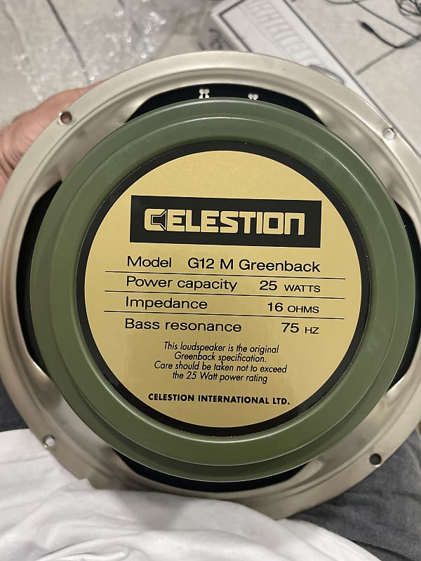 Celestion G12M Greenback 12" 25-Watt 16ohm Guitar Amp Speaker | Reverb