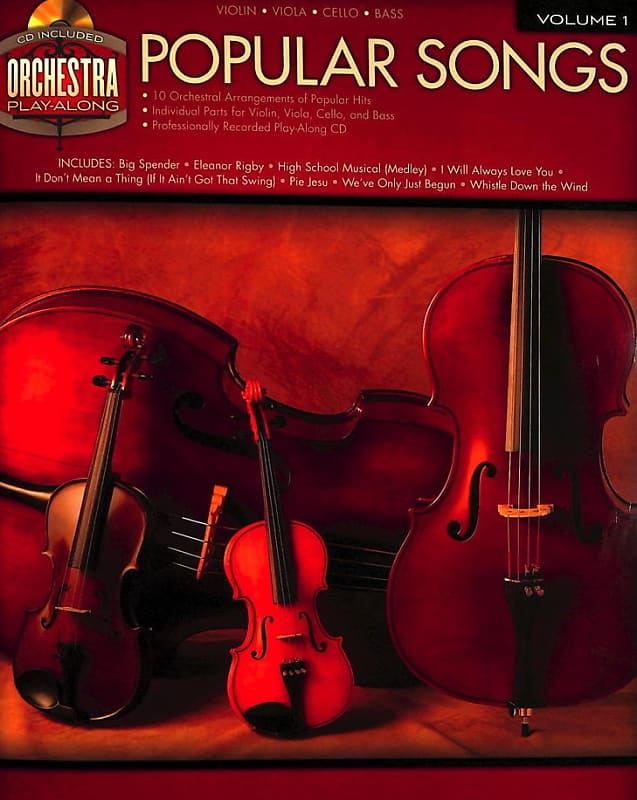 Popular Songs Violin Viola Cello Bass - Play-along - Vol 1 | Reverb