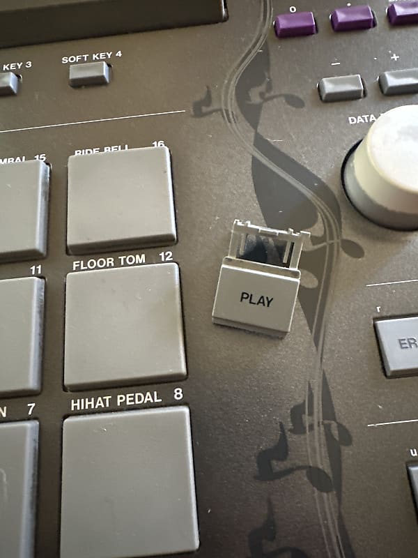 Grey PLAY button cap for Akai MPC3000LE MPC 3000 LE GRAY | Reverb