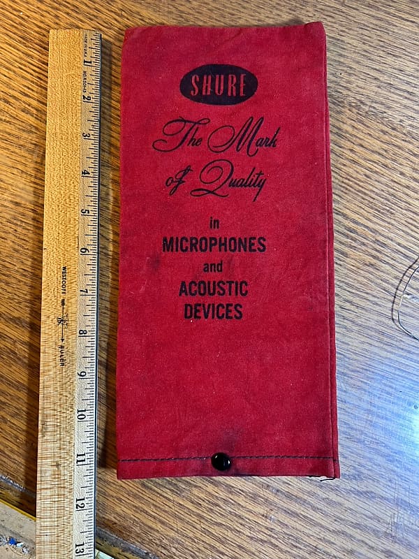 Vintage SHURE MICROPHONE Storage Bag/Dust Cover-Red Velvet | Reverb