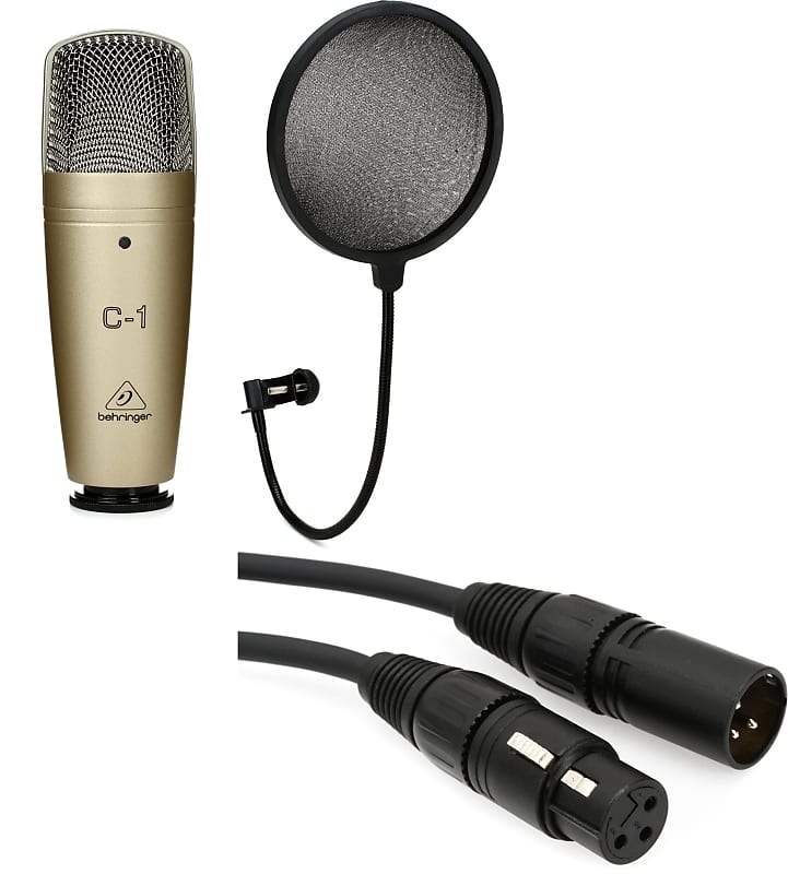 Condenser Microphone Bundle with Microphone Cable and Pop | Reverb