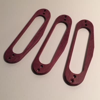 Guilford Purpleheart Set of 3 Single Coil Pickup Rings | Reverb