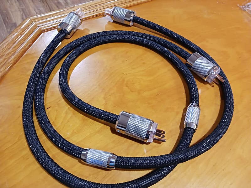 1 Pair (2) Preffair Audiophile HiFi Power Cord 10AWG US AC | Reverb
