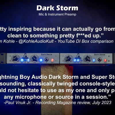 Lightning Boy Audio Dark Storm Stereo Mic & instrument Preamp | Reverb