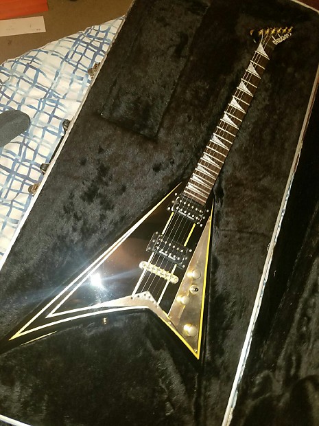 Jackson RR5 Randy Rhoads V 2003? Black With Gold Stripes RARE | Reverb