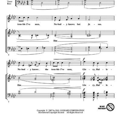 Nobody Knows The Trouble Ive Seen Satb Divisi A Cappella | Reverb