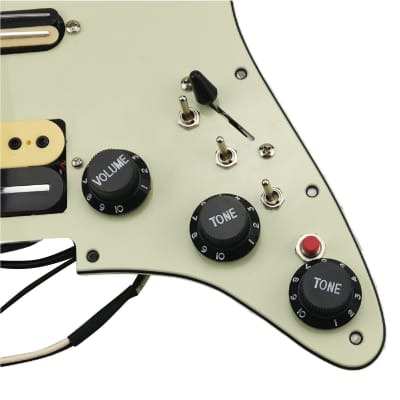 Mint Green Strat Style Guitar Prewired Loaded Pickguard with | Reverb