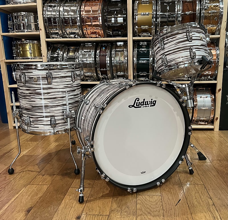 Ludwig Custom Finish 3pc Maple Classic Cacao Strata | Reverb