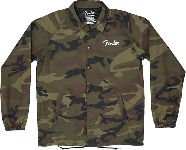Genuine Fender Logo Camouflage Pattern Coaches Jacket Size | Reverb