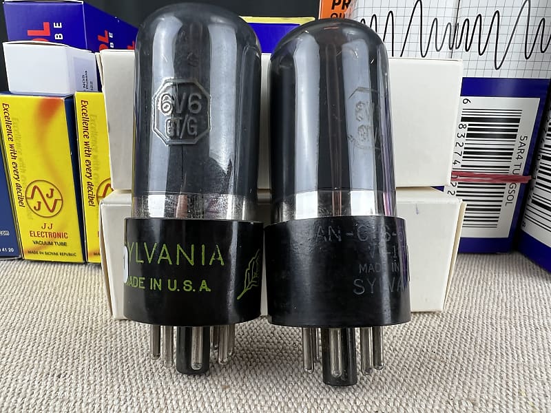 Sylvania Brand new Matched pair 6V6GT power tubes New old | Reverb