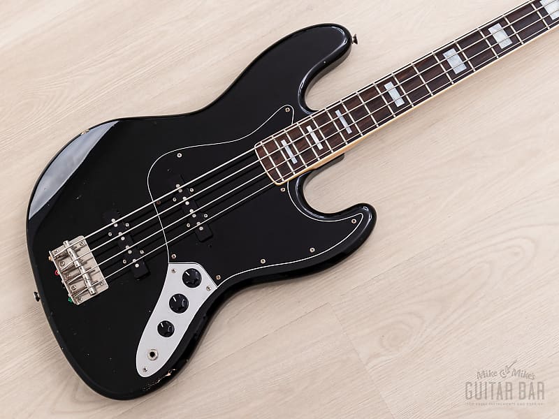 1980 Greco Super Sound JB600 Vintage Jazz Bass Black Lacquer | Reverb