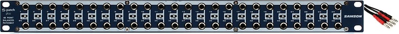 Samson S-Patch Plus 48-point Balanced Patchbay Bundle with | Reverb